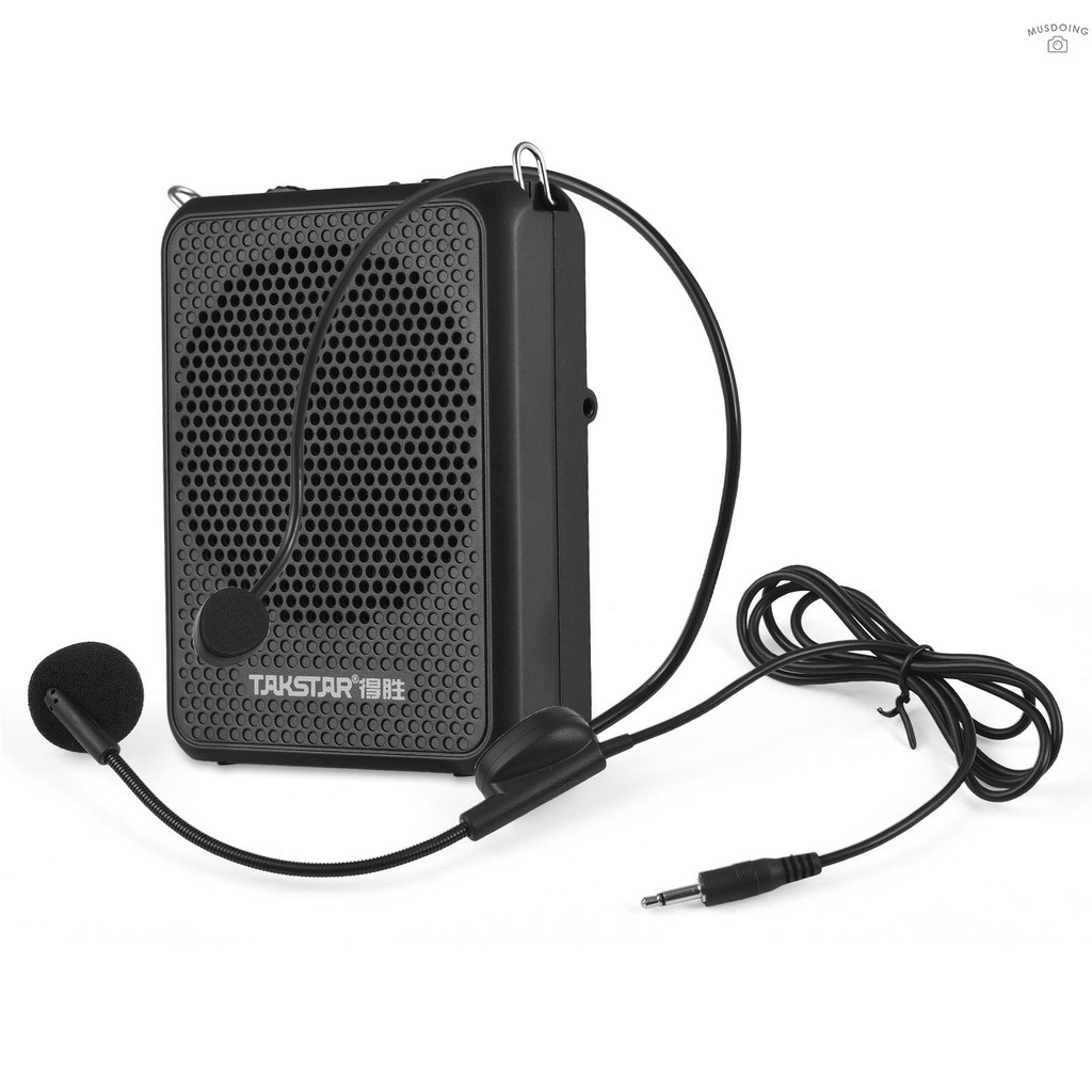 TAKSTAR Voice Amplifier Portable Megaphone PA System with Wired Headset ...