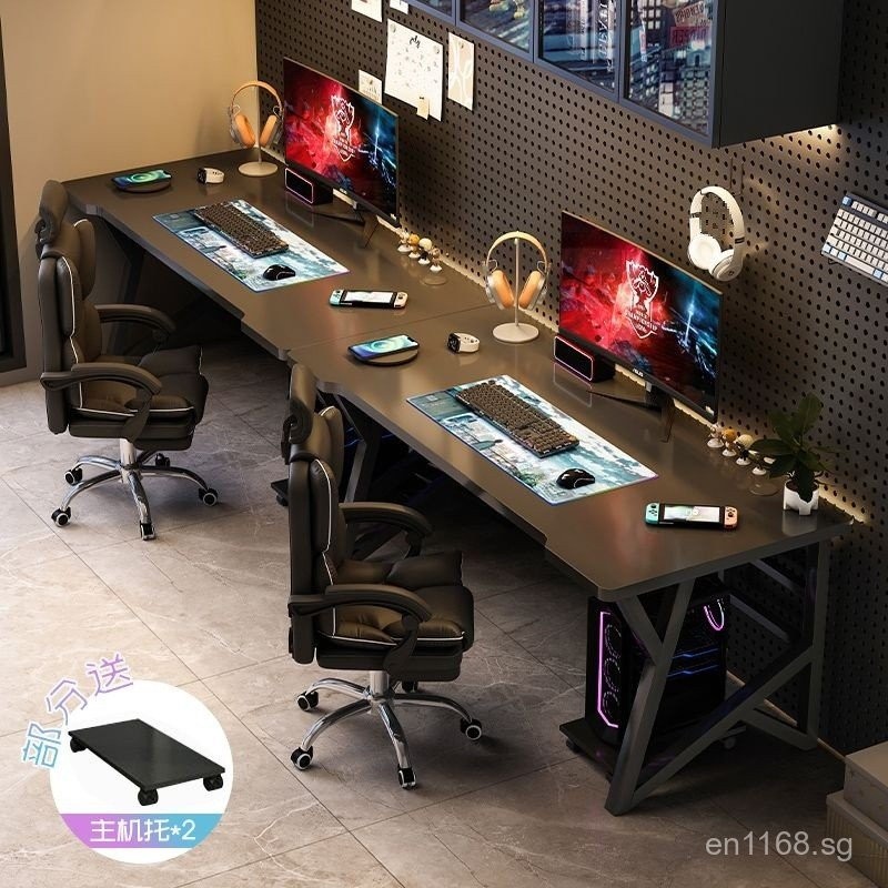 Modern Gaming Desk#Bedroom Double Long Desk Home Workstation Couple ...