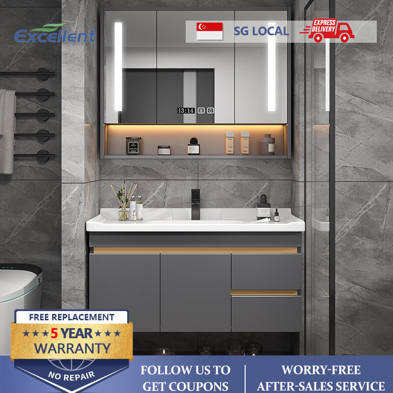 EX Bathroom Cabinet Suspended Vanity Luxury Washbasin Small Bathroom ...