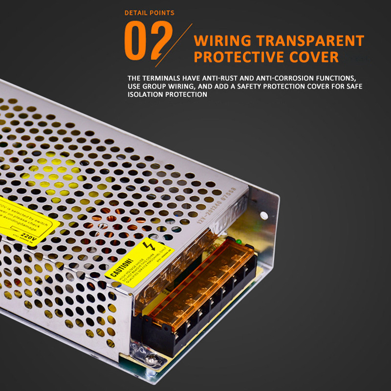 12V LED Power Supply Transformer AC 110V-220V LED Driver Adapter ...