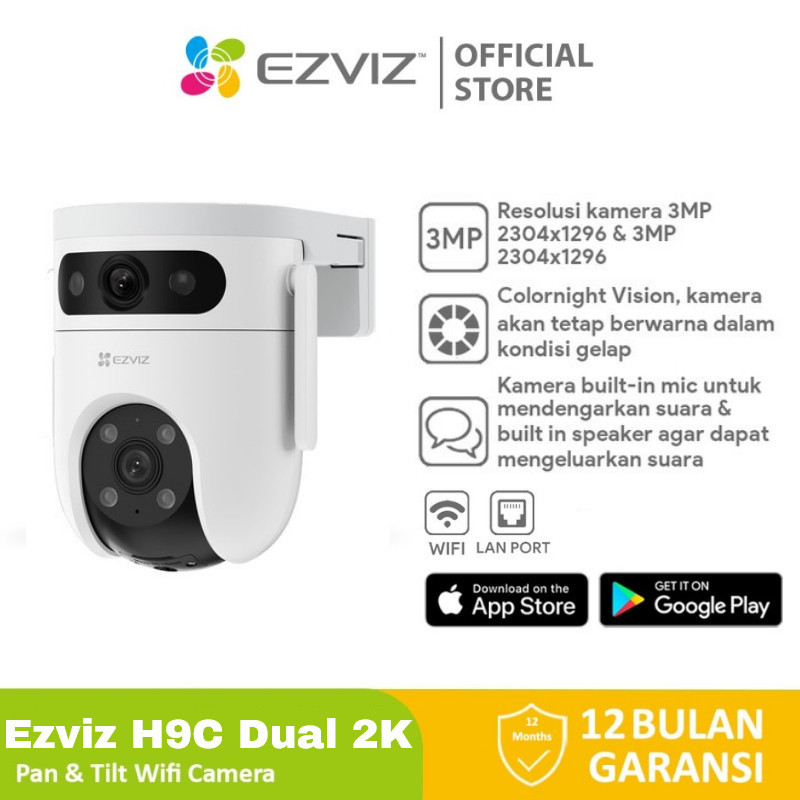 Ezviz H9C 2K+2K 3MP IP Camera CCTV Dual Lens Pan & Tilt Wi-Fi Camera ...