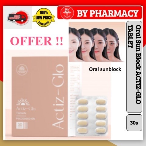 Oral Sun Block ACTIZ-GLO TABLET 30'S (Lighten skin, reduce pigmentation ...