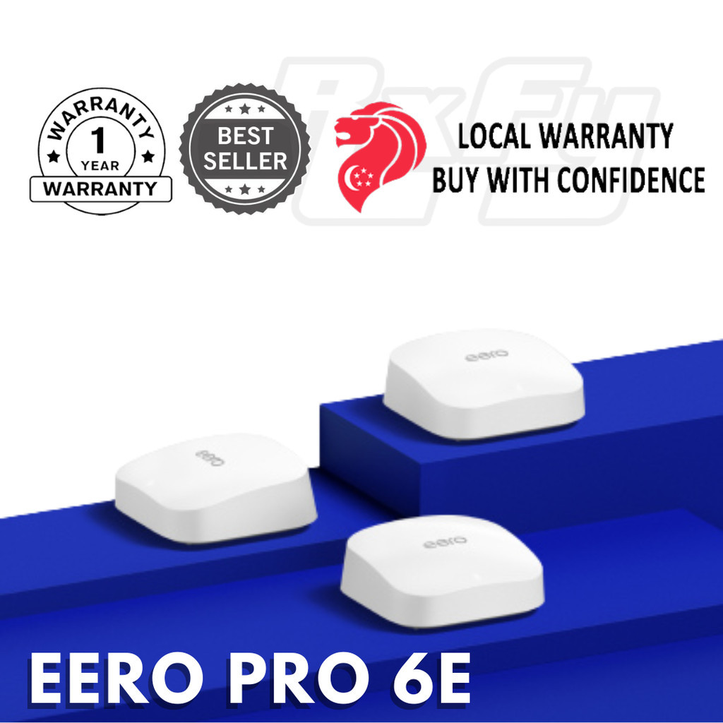 EERO PRO 6E AXE5400 TRI-BAND MESH WI-FI 6E SYSTEM WHITE | Shopee Singapore