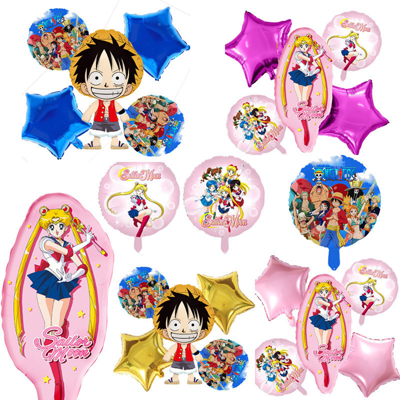 One Piece Luffy Sailor Moon Water Ice Moon Balloon Cartoon Balloon ...