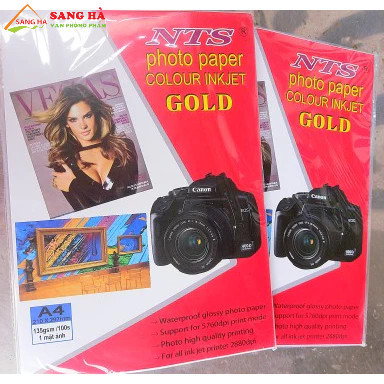 Nts Gold Single-Sided Glossy Photo Paper 135gsm A4 size (Pack of 100 ...
