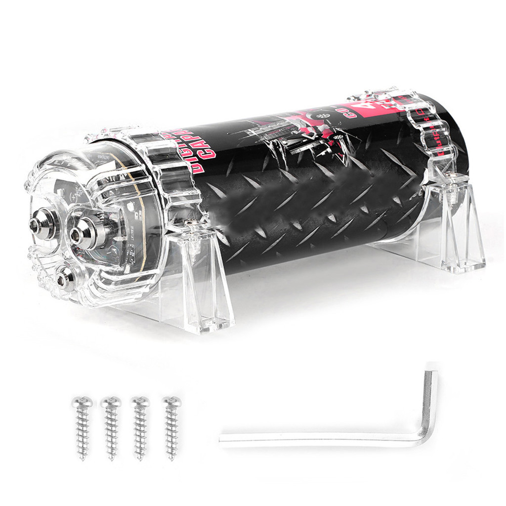 4 Farad Power Capacitor LED Voltage Display Power Cap Car Audio ...