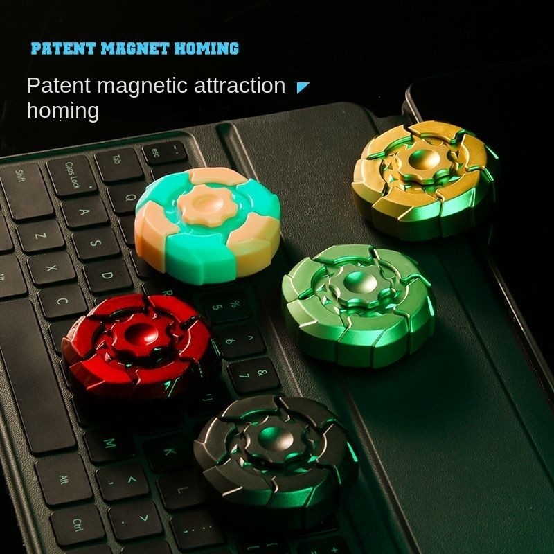 [Auto-Reset Tech] ABS Magnetic Fidget Spinner with Detachable Armor ...