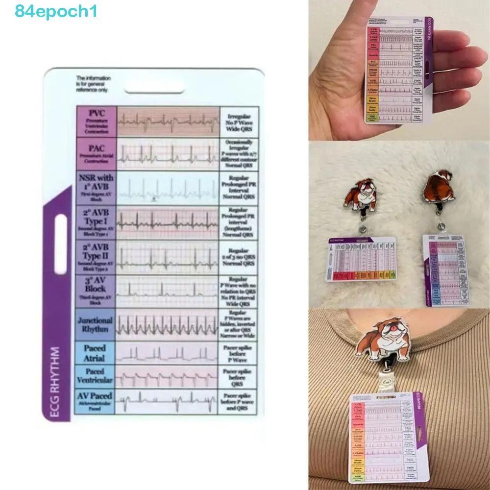[READY STOCK] Ecg/ekg Rhythm Pocket Card, Plastic ECG/EKG ...