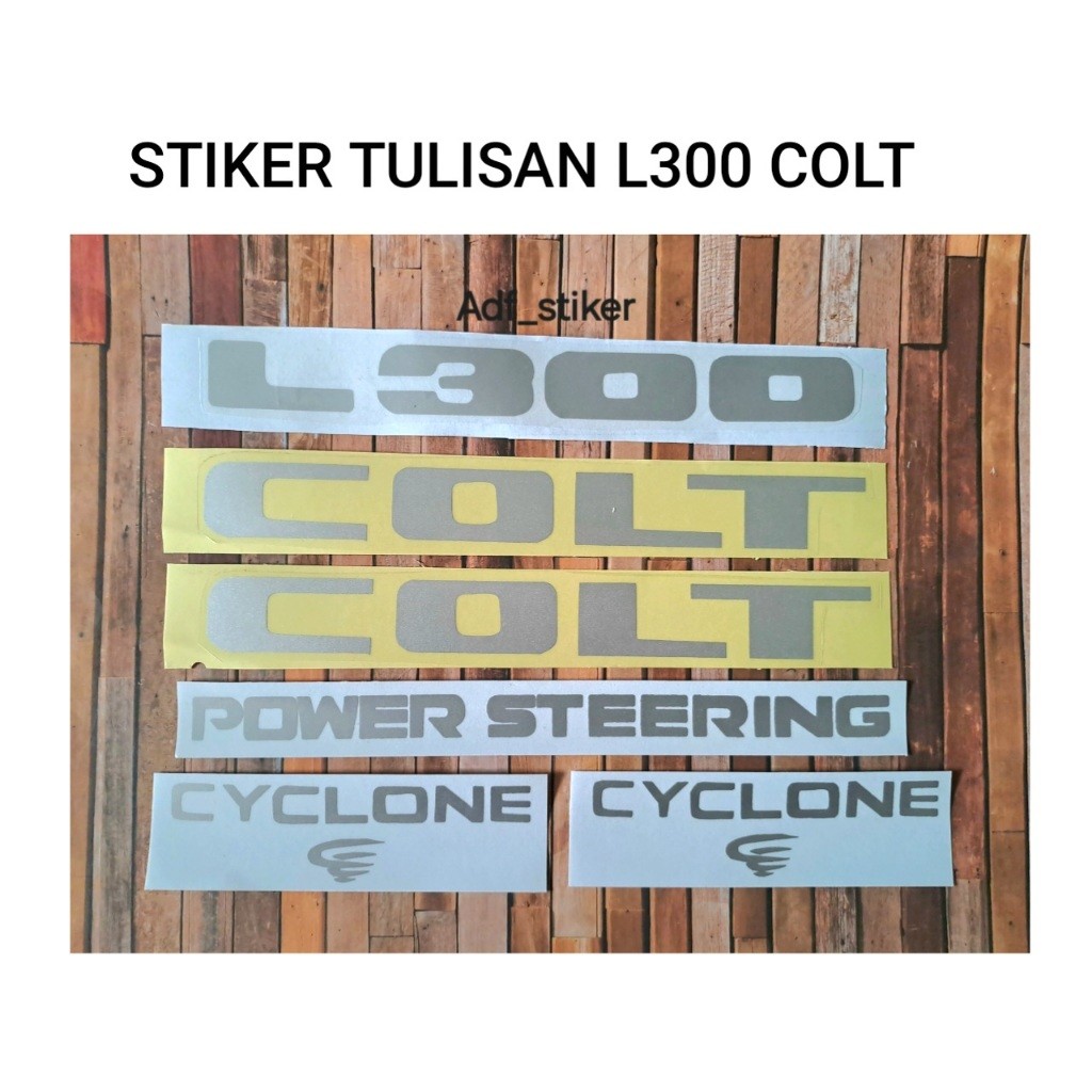 Writing Sticker L300 colt Power steering cyclone / Sticker L300 colt ...
