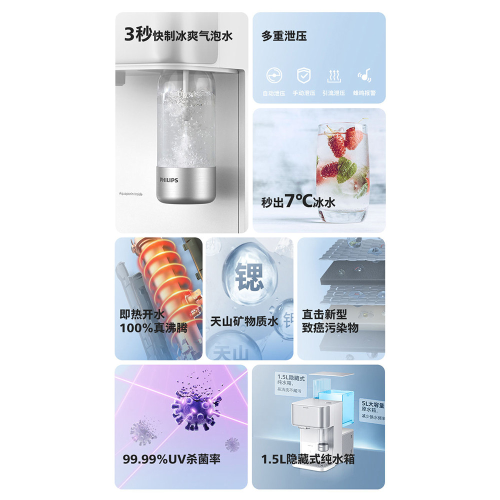Philips Ice Water Purifier Desktop Instant Hot No-Installation Water ...