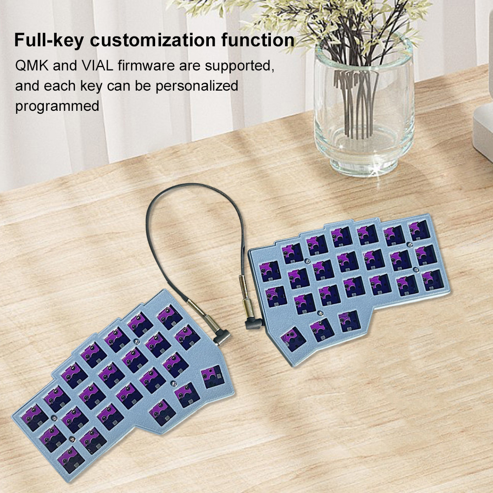 Split Keyboard Wired Ergonomics Keyboard Hot Swap Support QMK/VIAL for ...