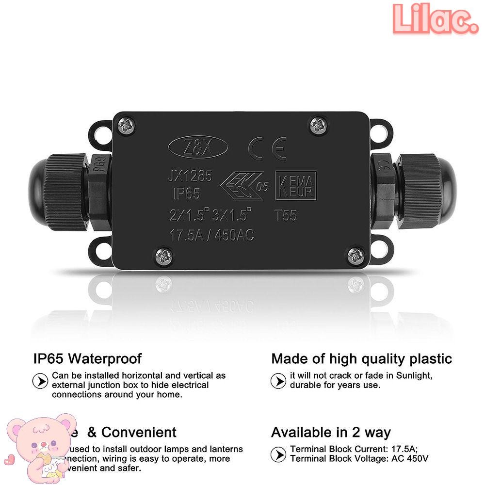 LILAC Cable Connector, IP68 ABS Plastic Electrical Junction Box ...