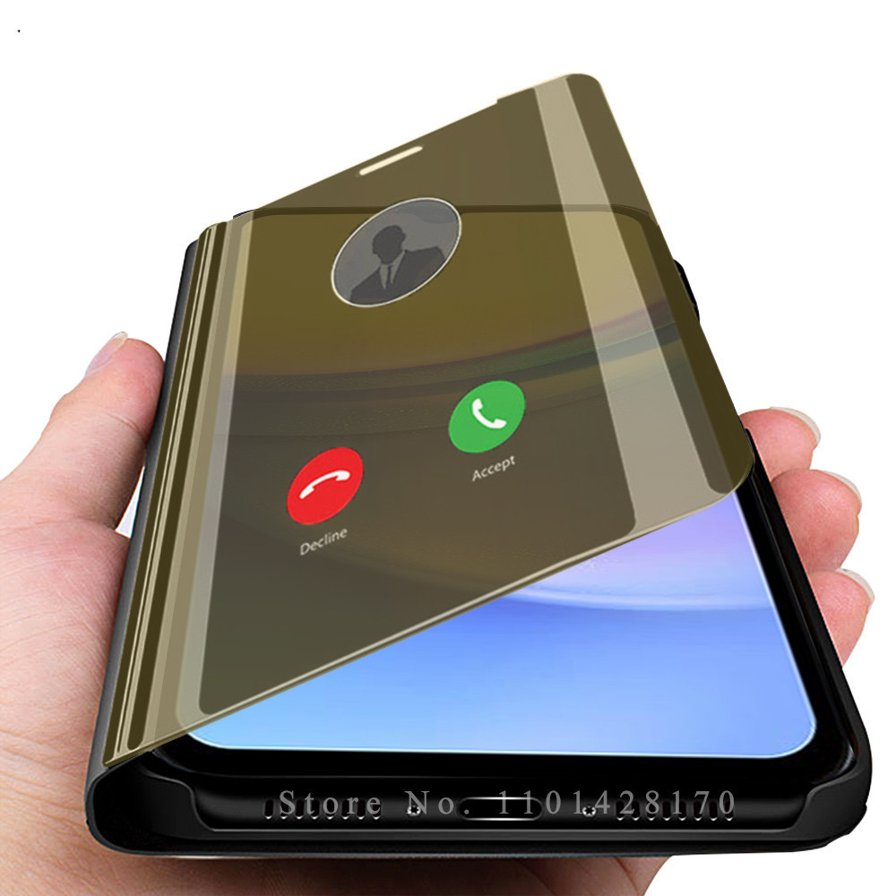 For Samsung Galaxy A55 5G Case Mirror Flip Leather Cover Samsung A05s A05 A15 A25 A35 A 15 25 35 ...