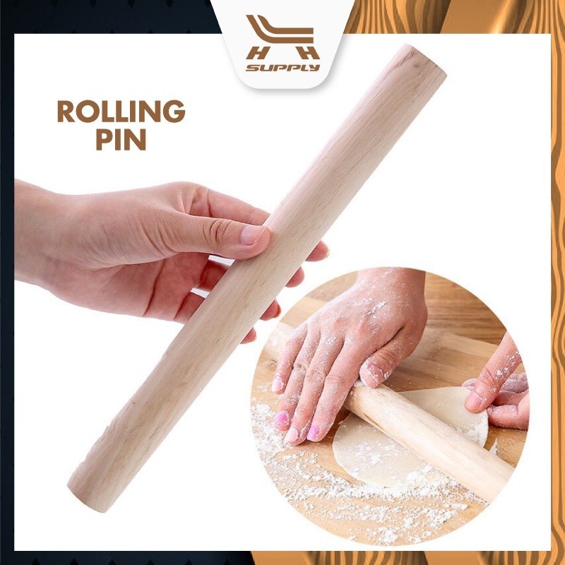 LH Wooden Rolling Pin Rolling Stick Roller Baking Tool | Shopee Singapore