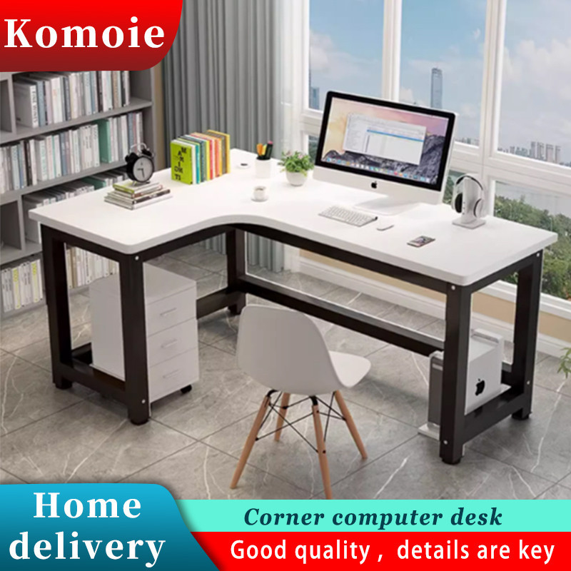 UURR CLYY KO Office Desk Computer Desk L-shaped Desk Space Saving ...