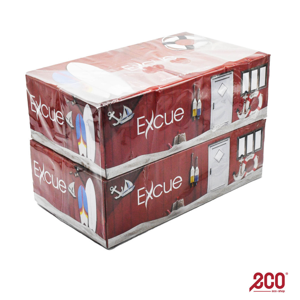 Excue 2 Ply Facial Tissue 2-In-1 (70 sheets/ pack) | Shopee Singapore
