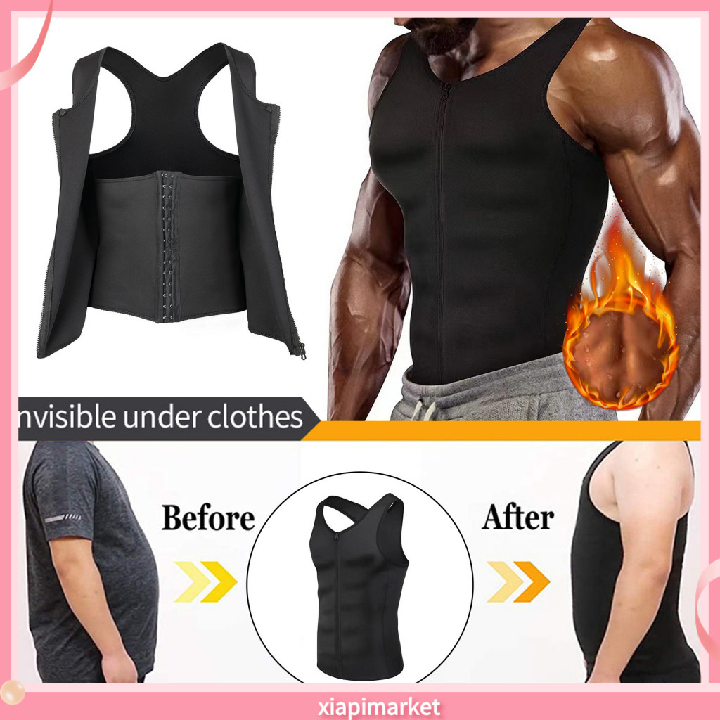 XIA| Men Body Sculpting Vest Men Postural Support Vest Men's Slimming ...