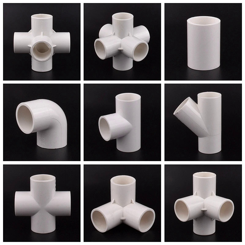 2Pc White 20/25/32/40/50mm PVC Connector Fittings Aquarium Direct Elbow ...