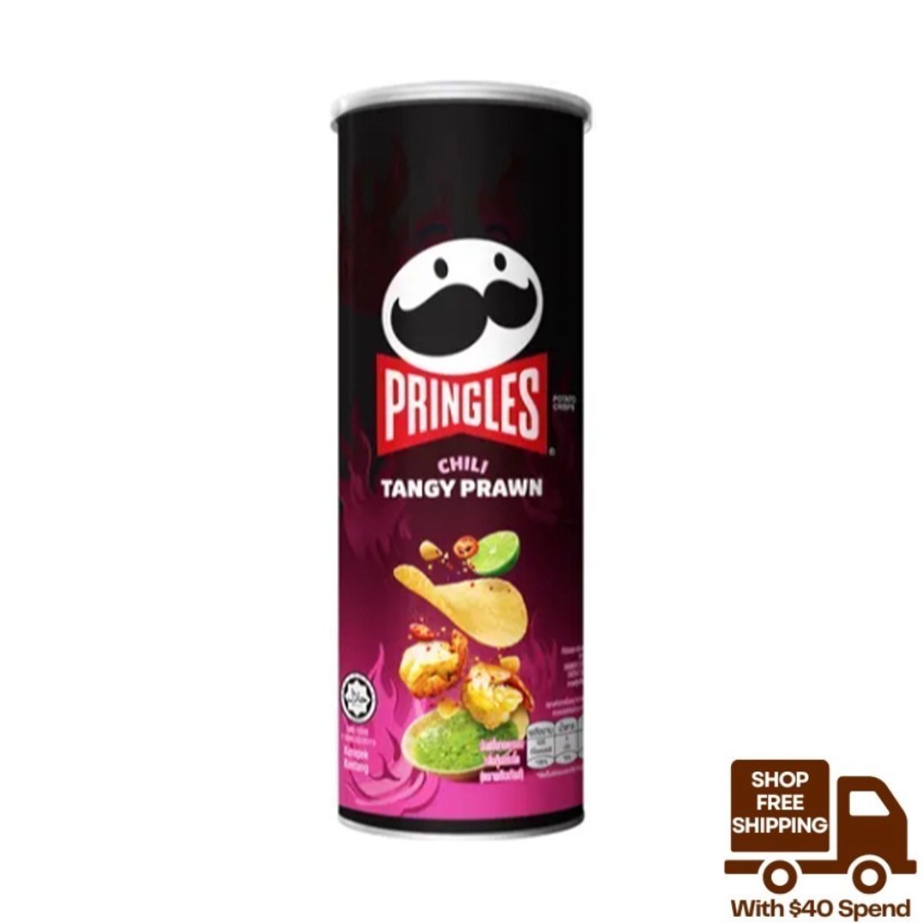 (Expiry 14th august 2024) Pringles Potato Chips Chili Tangy Prawn 97g ...