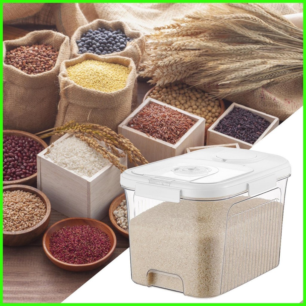 Container for Rice Transparent Food Grade Rice Container with Magnetic ...