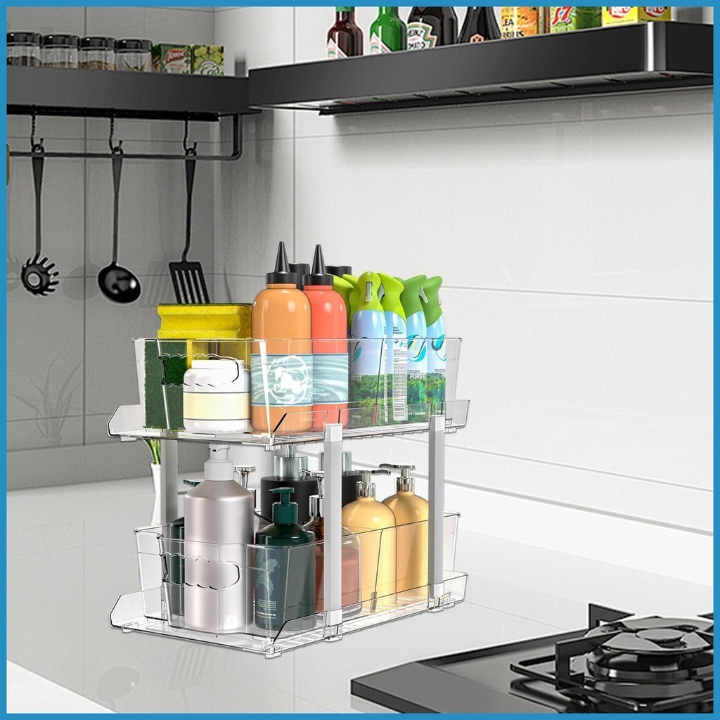 Pull Out Cabinet Organizer Clear Cabinet Organizer Drawer Organizer ...