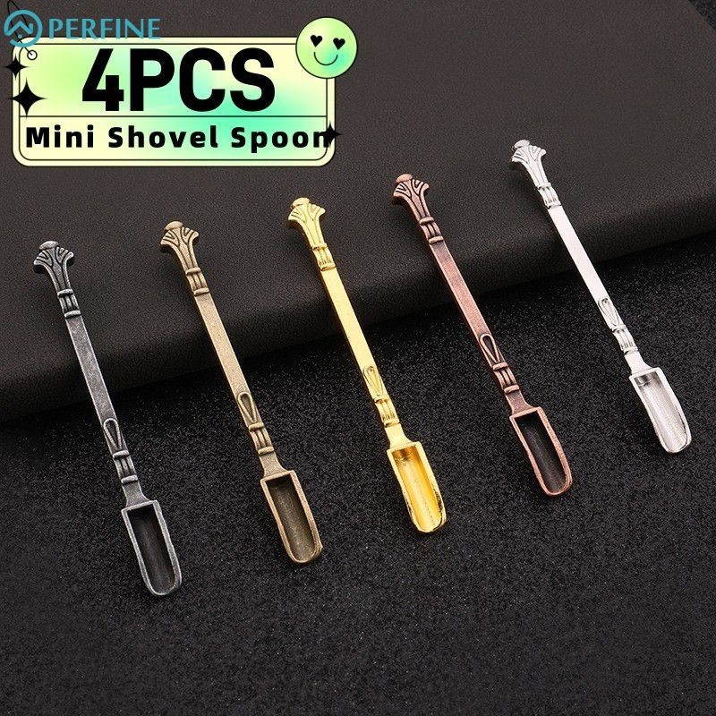 4PCS Multifunction Spoon Stirring Spoon Salt Powder Spoon Golden Silver ...