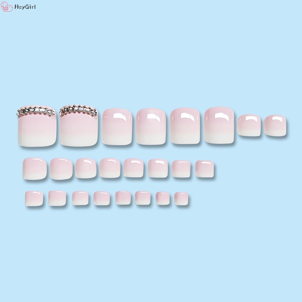 Light Purple Gradients Fake Toenails with Harmless and Smooth Edge ...