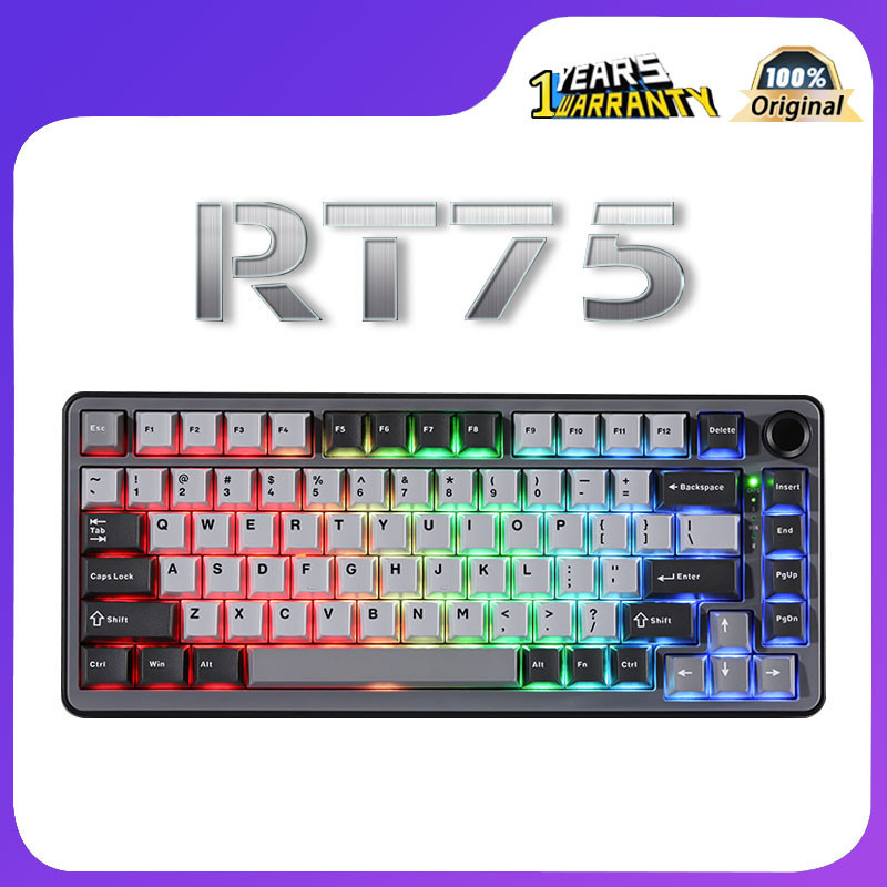 YUNZII RT75 Wired keyboard Sports magnetic switch adjustable key path ...