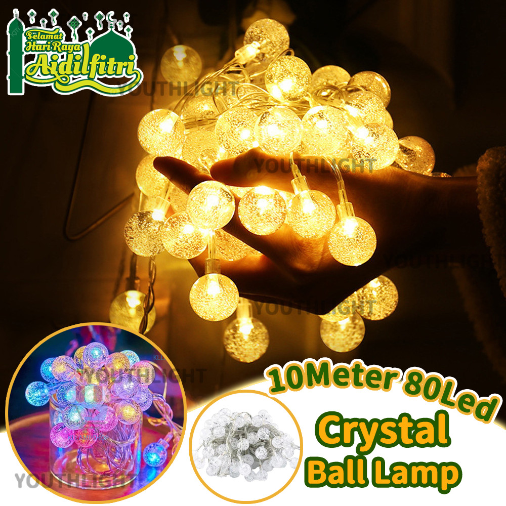 2025 Lampu Raya 10M 80LED Hari Raya Lights Fairy Lights Battery ...