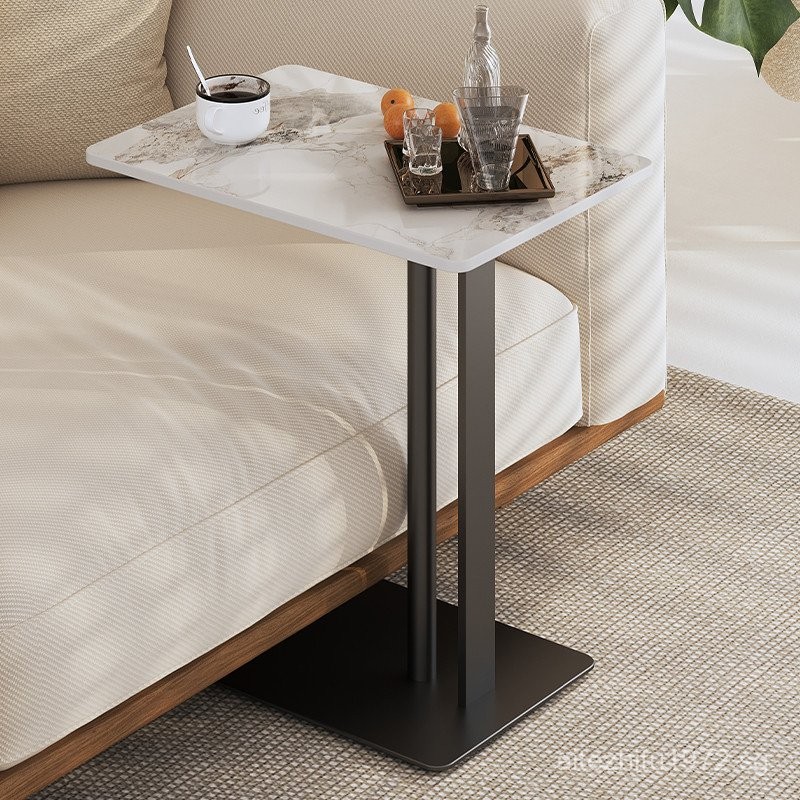 Light Luxury Sofa Side Table Rock Slab Square Corner Table Living Room ...