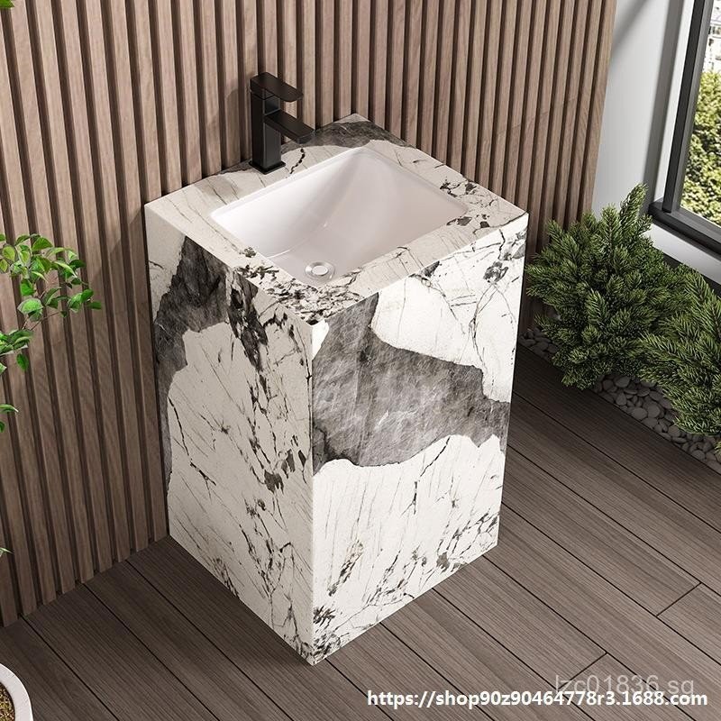 Stone Slab Hotel ktv Extended Bar Counter Outdoor Integrated Wash Basin ...