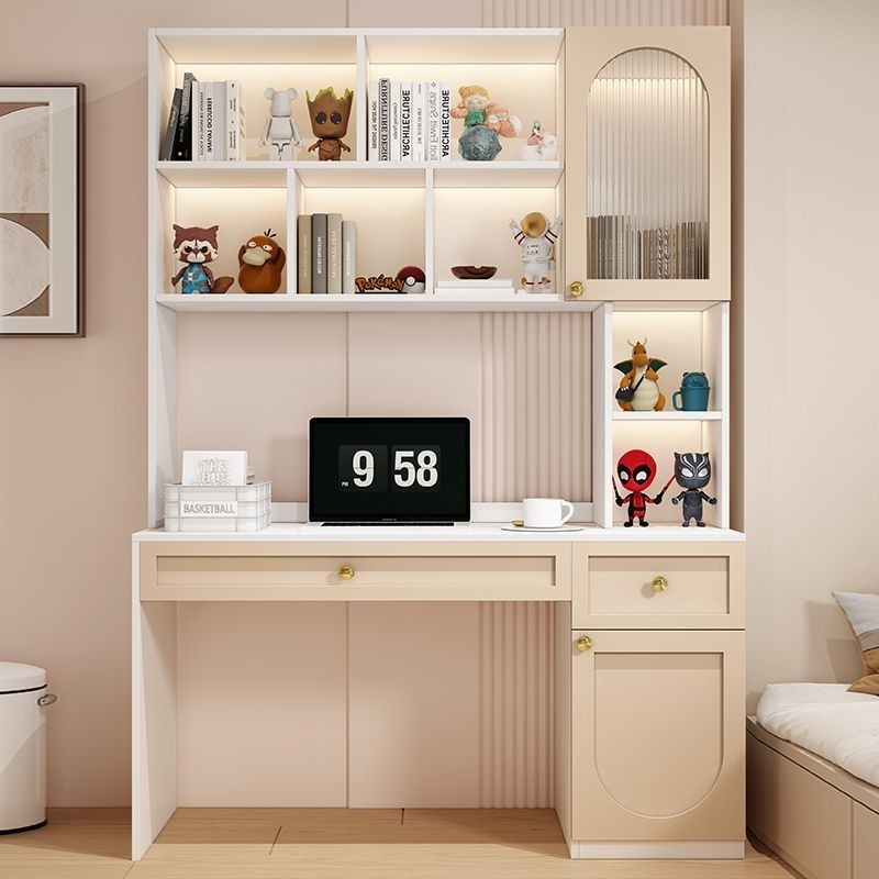 [Sg Sellers] Study Table With Bookshelf With Bookcase Desk Solid Wood ...