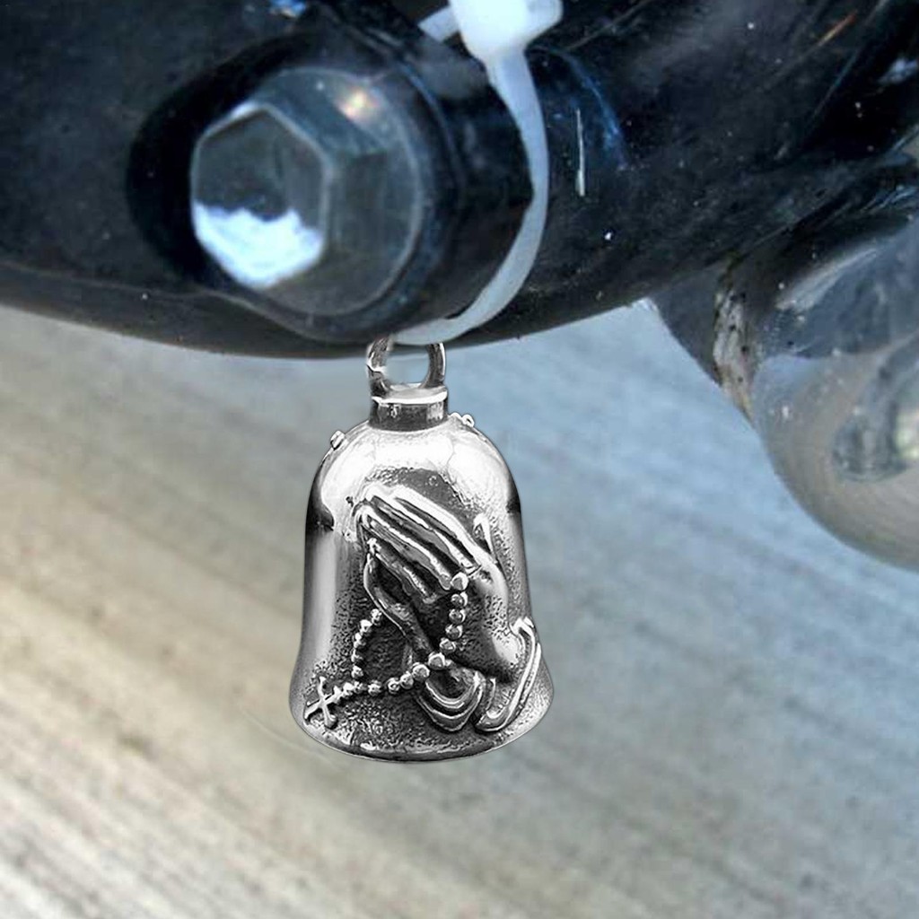 Riding Bell Motorcycle Good Luck Bell Praying Hand Guardian Lucky Bell ...