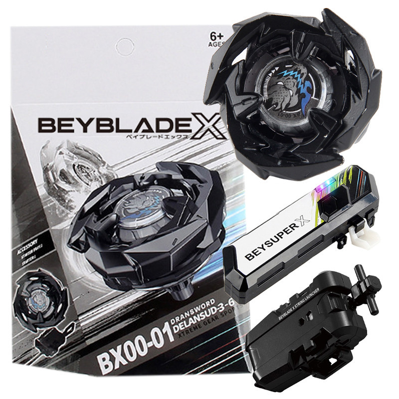 Limited Edition Beyblade X BX-01 Dran Sword Black Beyblade Xtreme with Launcher Led Grip Set for ...