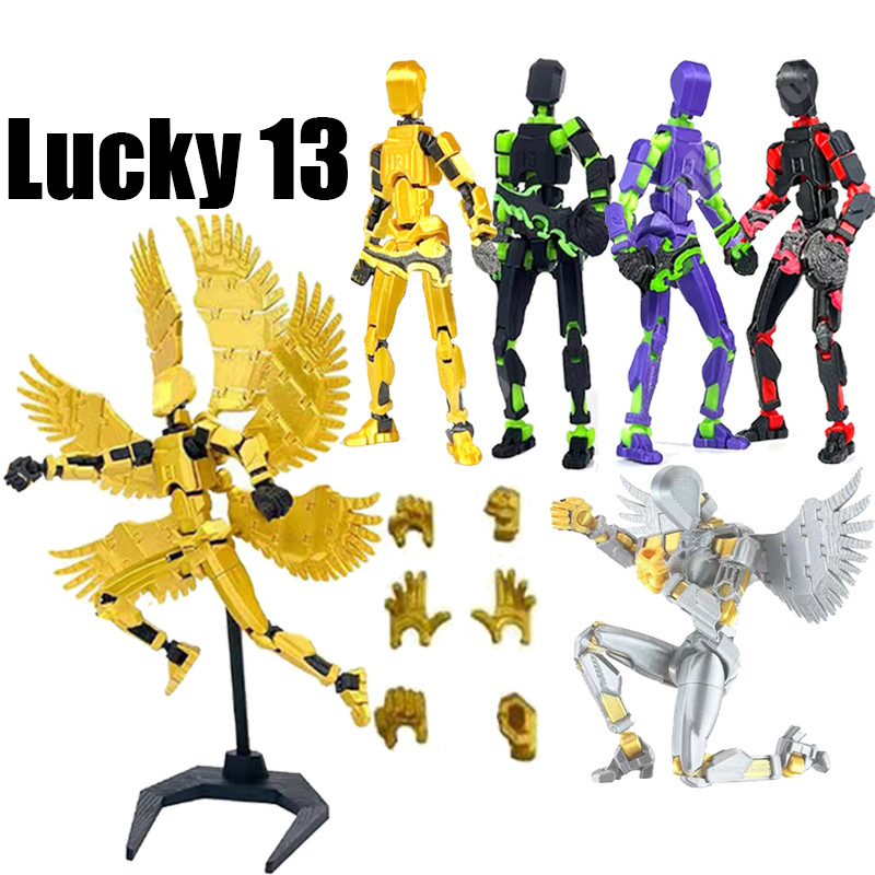 Lucky 13 Action Figure Dummy 13 Illidan devil VS Angel T13 Robot Action ...
