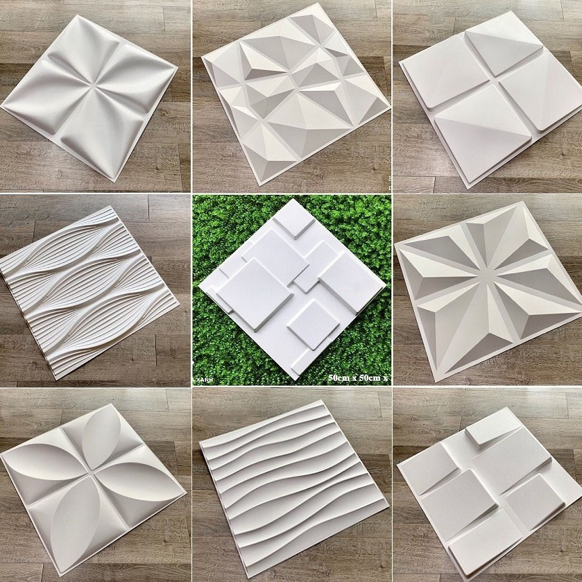Combo of 20 3D Plastic Wall Panels Size 50cmx50cm, 3D PVC Wall Panels ...