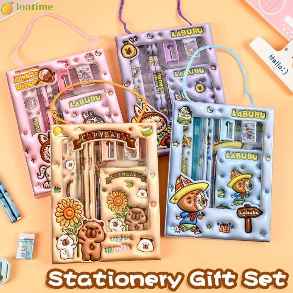 LONTIME Study Stationery Kit, with Notebook Labubu Stationery Set, Cute ...