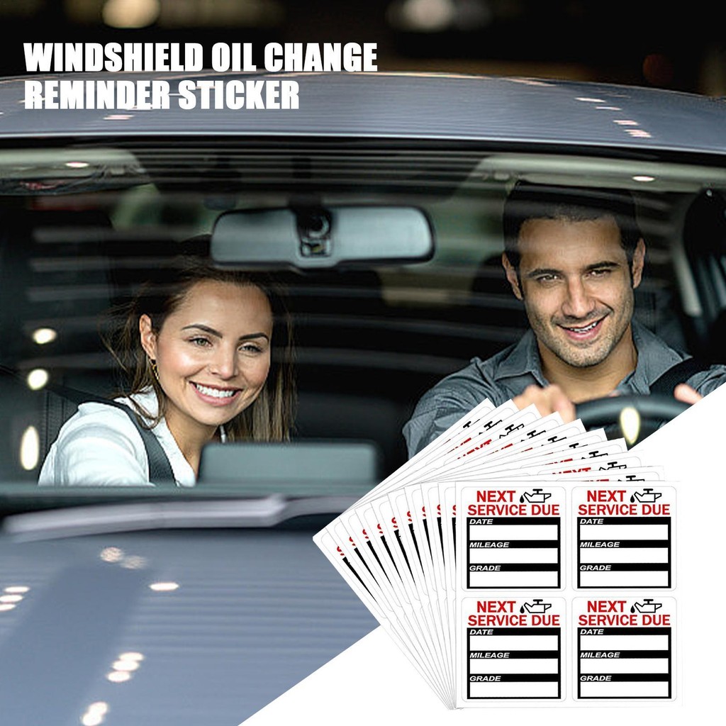 Oil Change Stickers for Windshield 40PCS 2x2 Inch Service Reminder ...