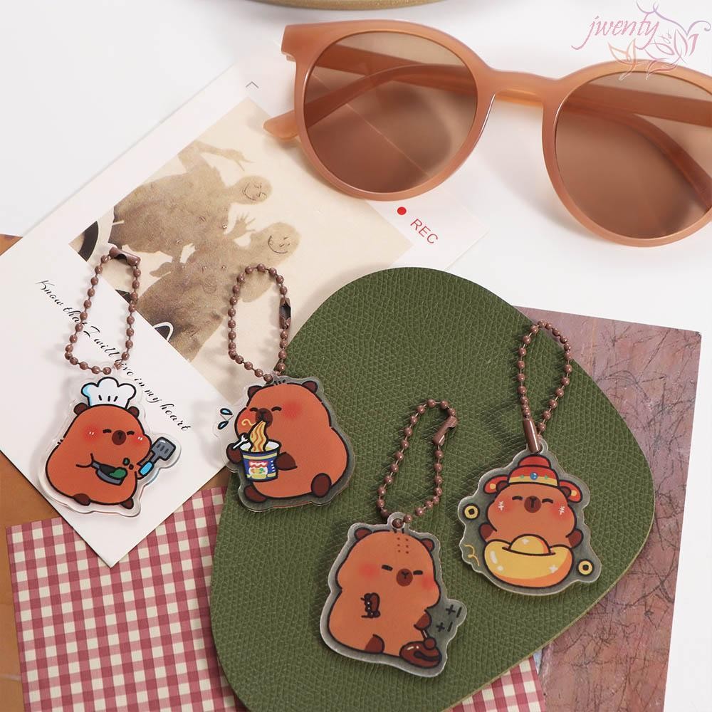JWENTY Capybara Keychain, Acrylic Creative Kapibara Bag Hanging, Lovely ...