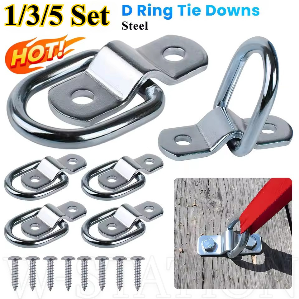 Stainless Steel D-type Car Pull Ring Hook - Truck Fixed Towing Ring ...