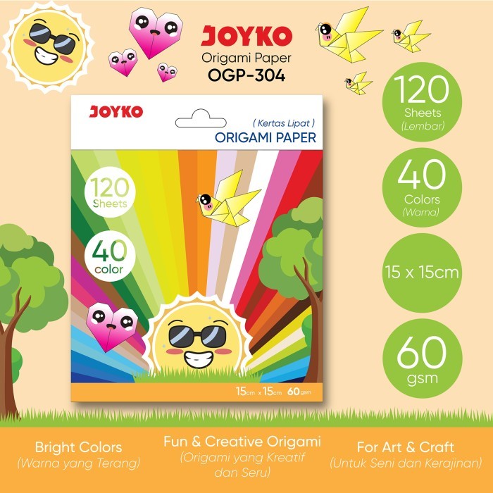 Origami Paper Joyko OGP-304 Art Folding Paper 15x15 cm | Shopee Singapore