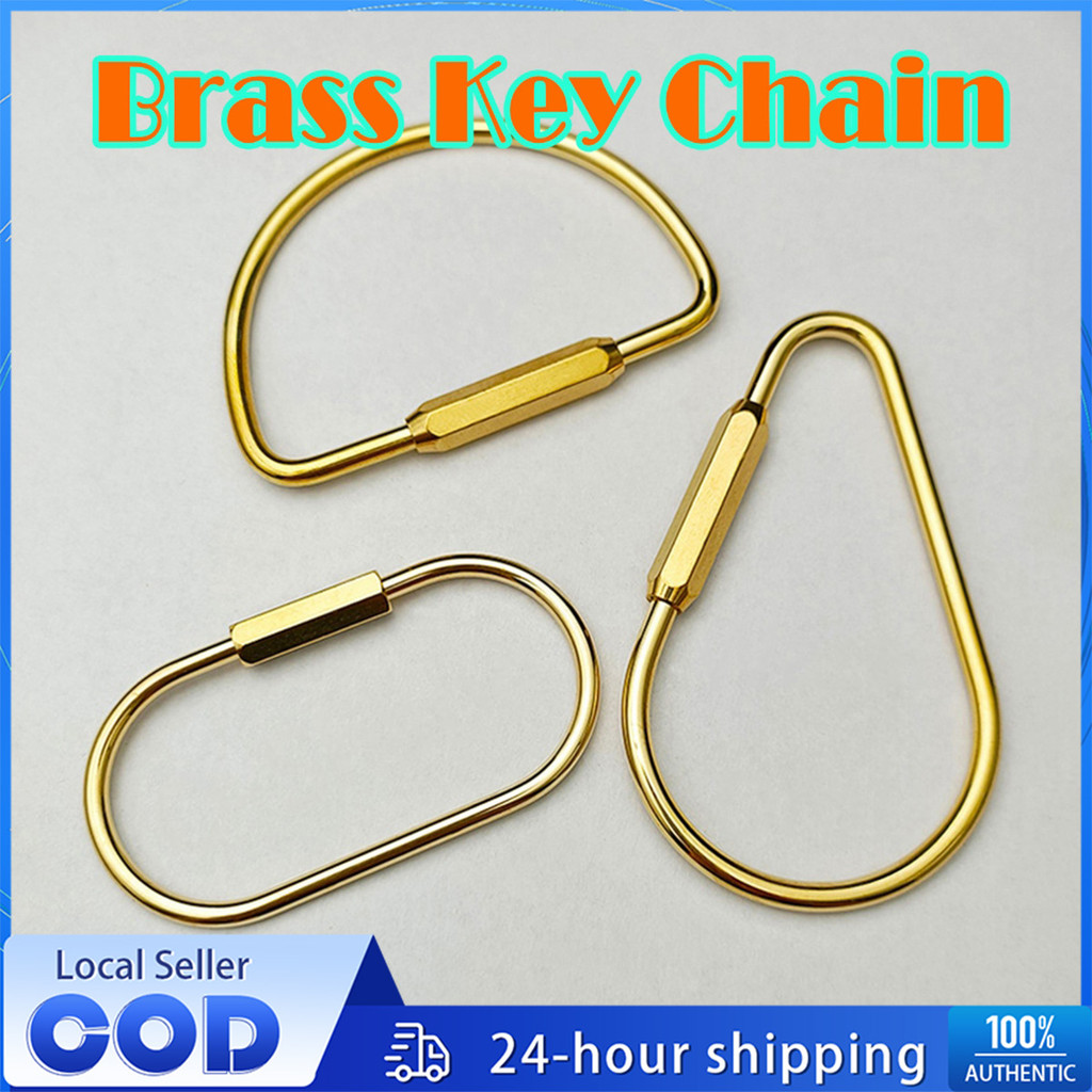 Brass Carabiner O/V/D-shaped Brass Screw Lock Brass Key Chain Buckle ...