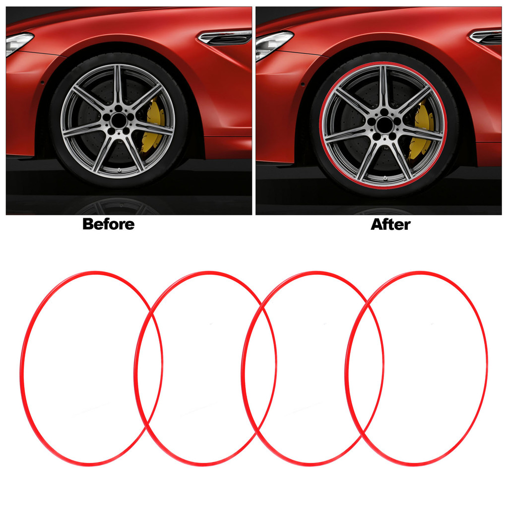 [herebuy] 4Pcs 18 Inch Wheel Rim Protector ABS Scratch Resistant Self ...