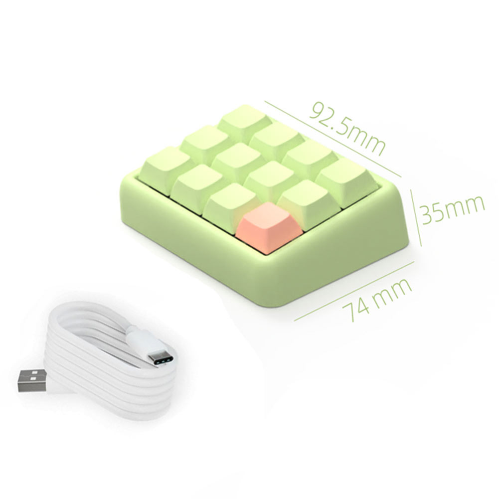 12 Keys Mechanical Keyboard RGB Programmable Macro Keypad Hot Swappable ...
