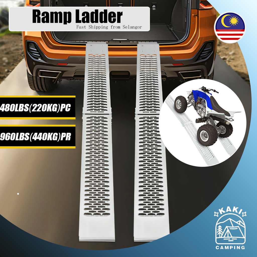 Aluminium Ramp 4X4 Hilux MOTORCYCLE BIKE STAGE FOLDING LADDER RAMP ...