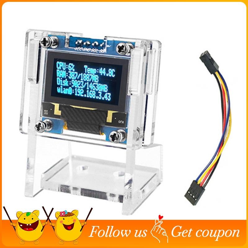 For 0.96 Inch OLED with Case I2C SSD 4Pin Module LCD Screen Display CPU Temperature for STM32 ...