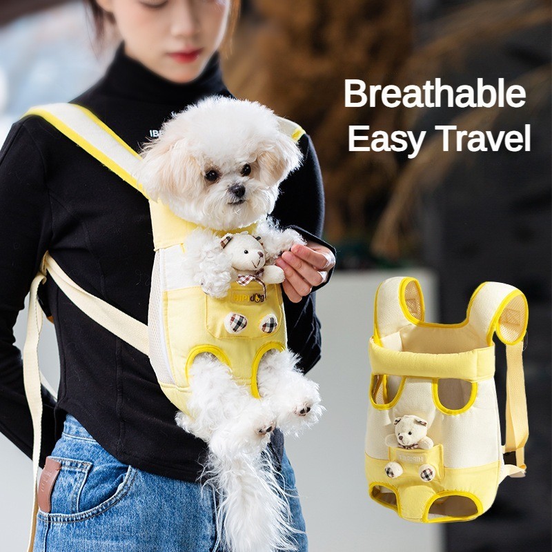 Dog Outing Shoulder Portable Chest Strap Pet Backpack Dog Bag Back Dog ...