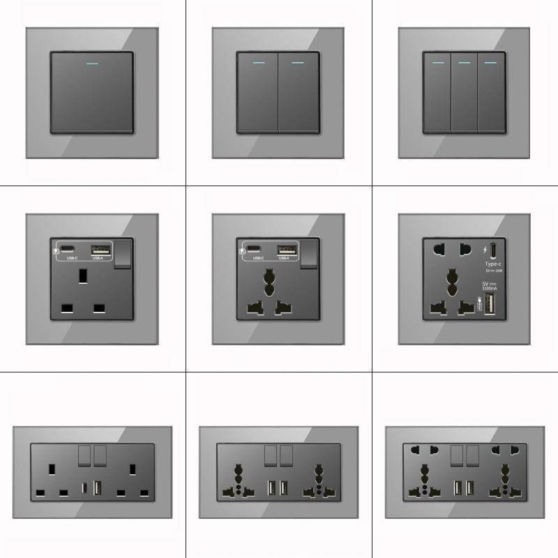 Hong Kong Macau Version 13A British Socket with USB Fast Charge type-c ...