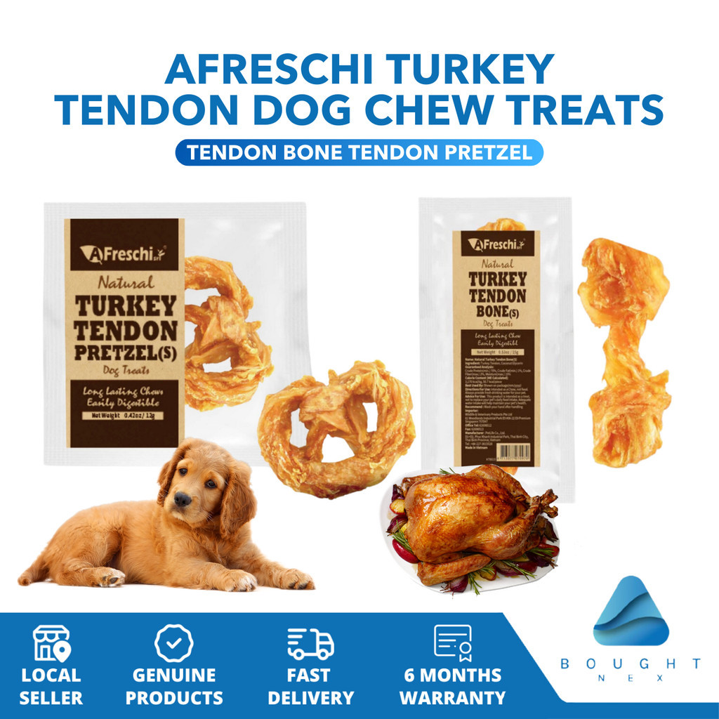 Afreschi Turkey Tendon Dog Chew Treats Small - Healthy Bone, Tendon ...