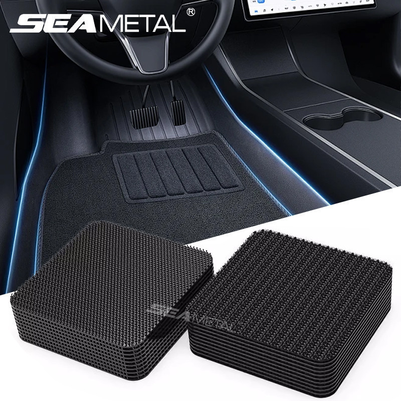 SEAMETAL Car Foot Mats Fixed Stickers Self Adhesive Fastener Carpet Mat ...